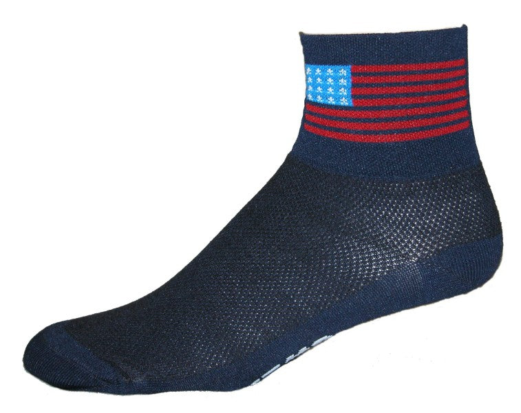 Gizmo Socks - American Flag - Navy - Small only – Gizmo Running