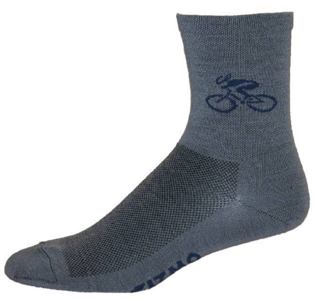 GIZMO Wooly-G Socks - Bicycle 5" - granite - Small & Medium – Gizmo Running