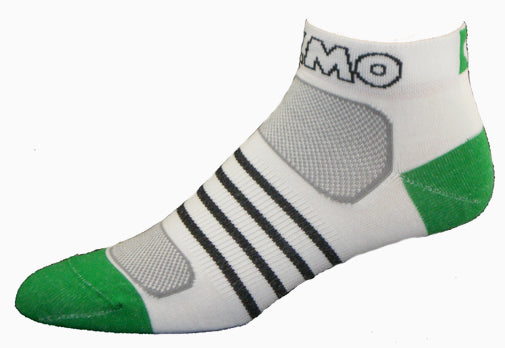 GIZMO Socks - G-Tech 1.0 - White/Green - Small & Large – Gizmo Running